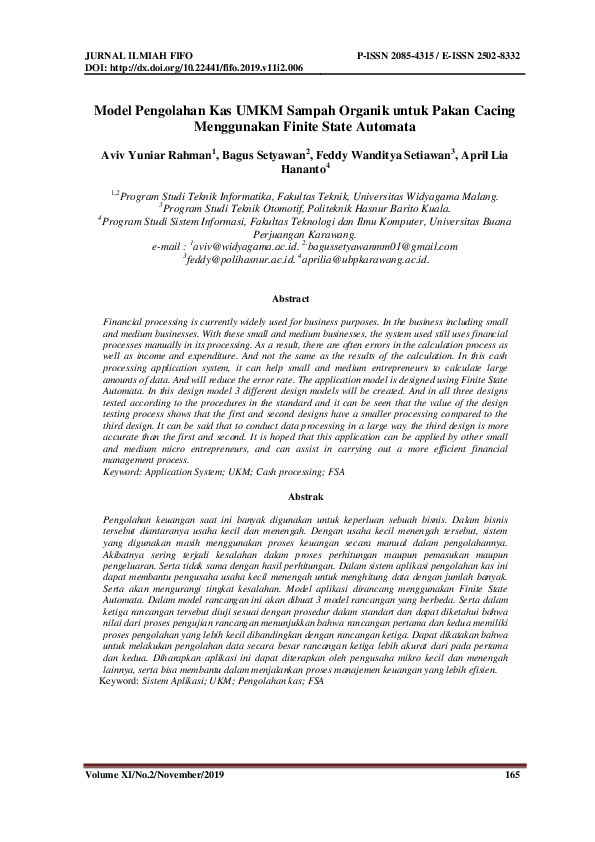 (PDF) Menggunakan Finite State Automata