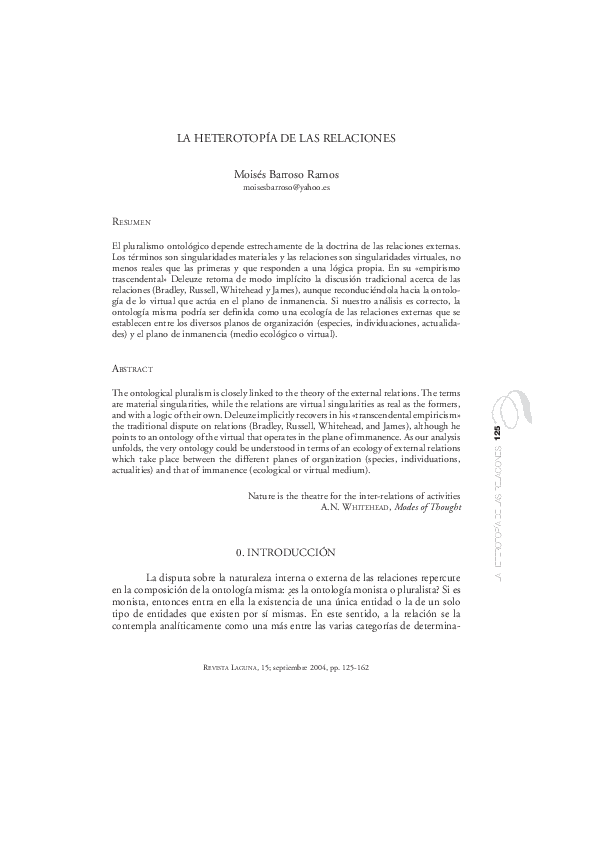 (PDF) La heterotopía de las relaciones