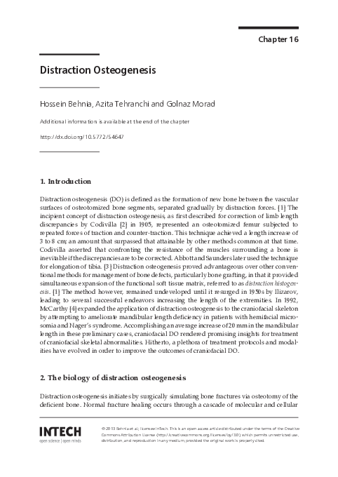 (PDF) Distraction Osteogenesis