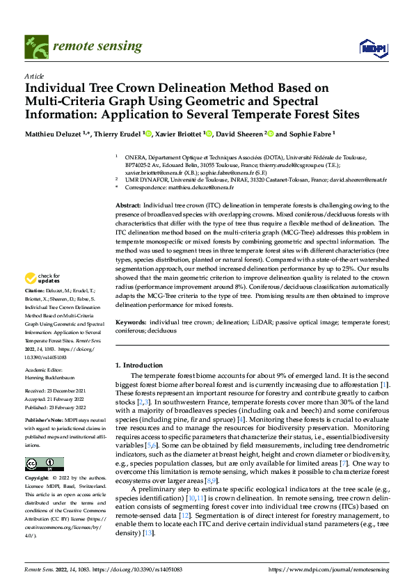(PDF) Individual Tree Crown Delineation Method Based on Multi-Criteria ...