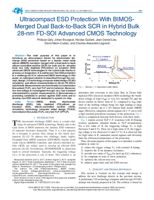 (PDF) Ultracompact ESD Protection With BIMOS-Merged Dual Back-to-Back ...