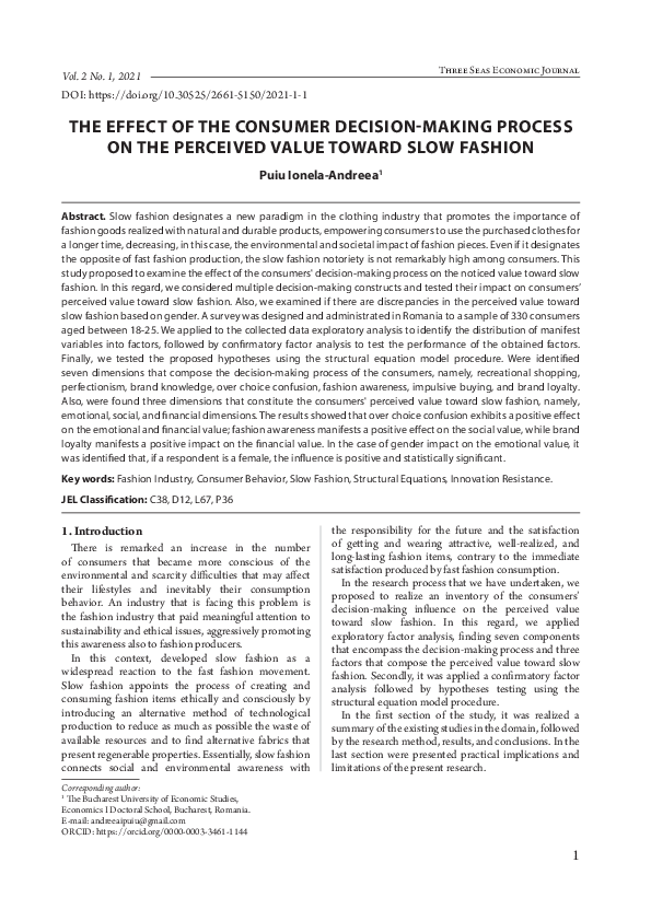 (PDF) The Effect of the Consumer Decision-Making Process on the ...