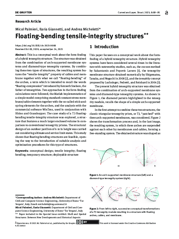 (PDF) Floating-bending tensile-integrity structures