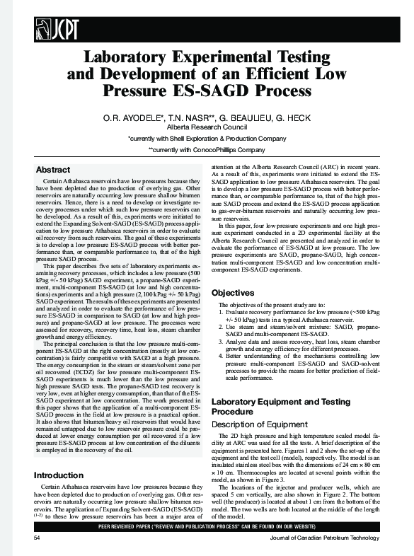 (PDF) Laboratory Experimental Testing and Development of an Efficient ...
