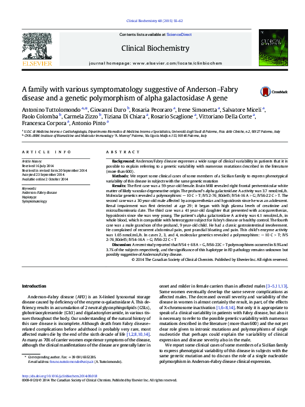 (PDF) A family with various symptomatology suggestive of Anderson–Fabry ...