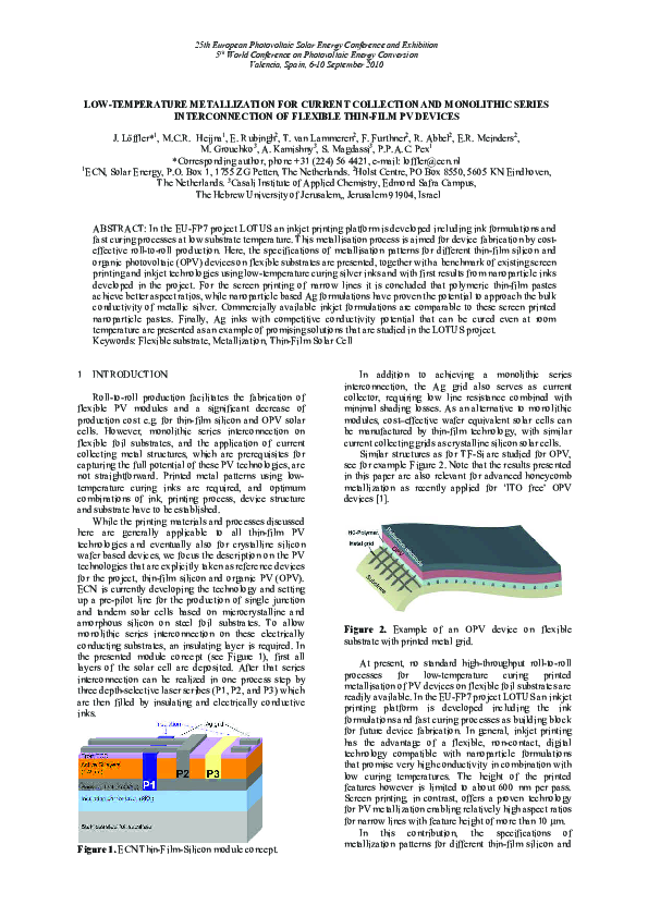 (PDF) Low-Temperature Metallization for Current Collection and ...
