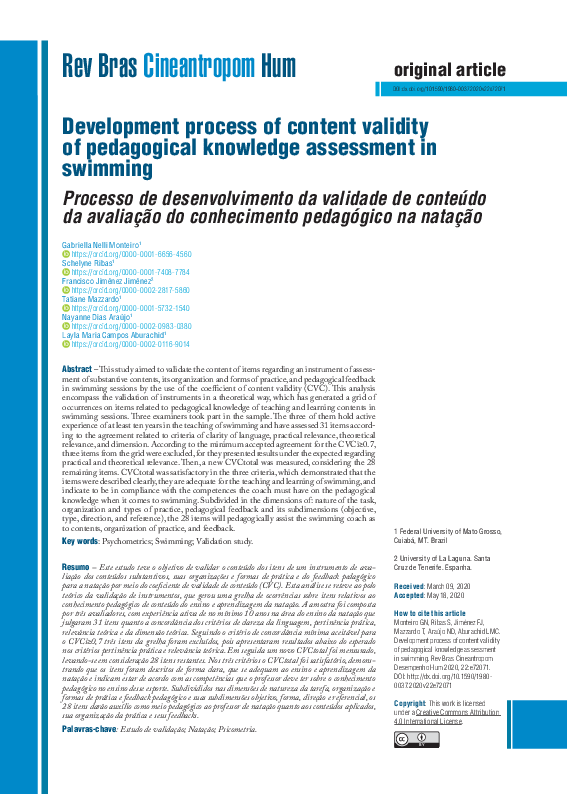 (PDF) Development process of content validity of pedagogical knowledge ...
