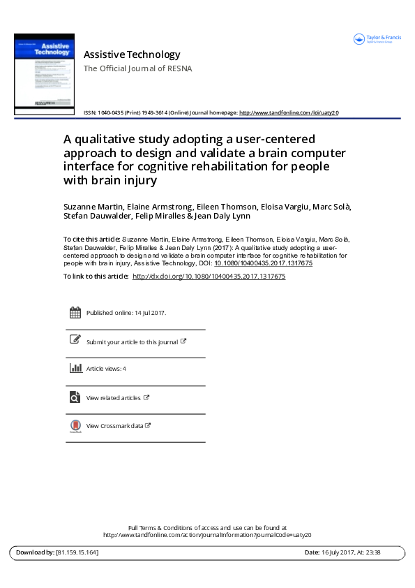 (PDF) A qualitative study adopting a user-centered approach to design and validate a brain ...