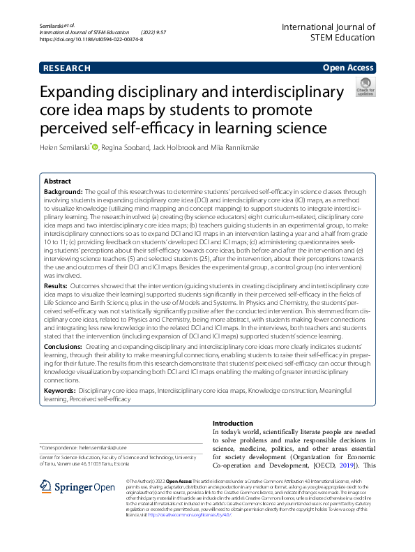 (PDF) Expanding disciplinary and interdisciplinary core idea maps by ...