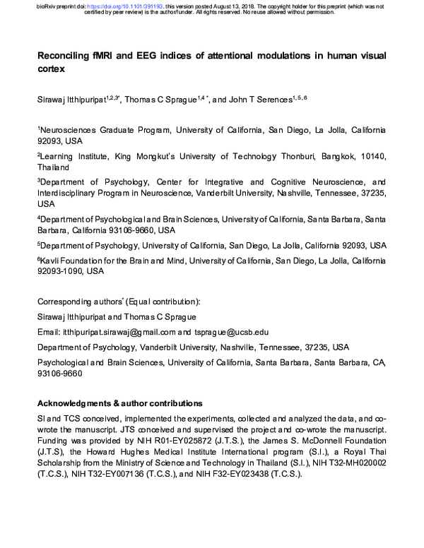 (PDF) Reconciling fMRI and EEG indices of attentional modulations in ...