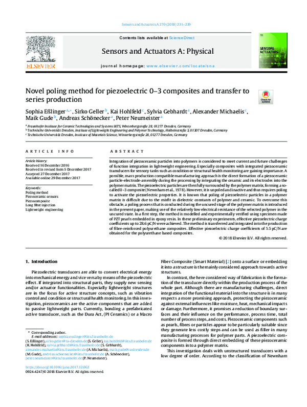 (PDF) Novel poling method for piezoelectric 0–3 composites and transfer ...