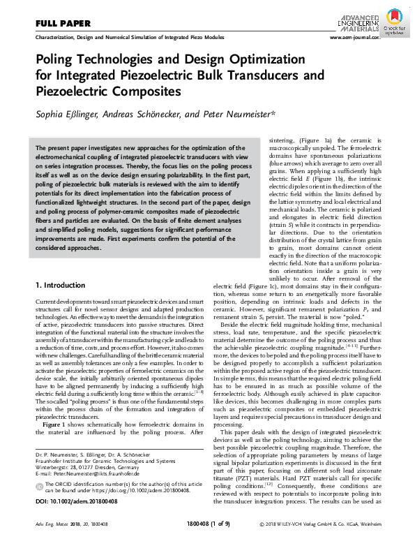 (PDF) Poling Technologies and Design Optimization for Integrated ...