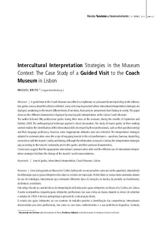 (PDF) Intercultural Interpretation Strategies in the Museum Context ...