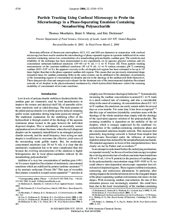 (PDF) Particle Tracking Using Confocal Microscopy to Probe the Microrheology in a Phase ...