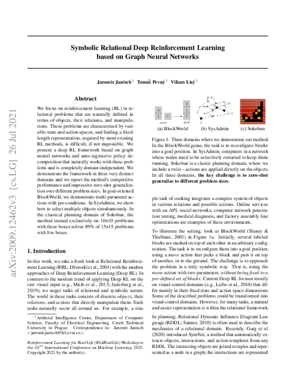 (PDF) Symbolic Relational Deep Reinforcement Learning based on Graph ...