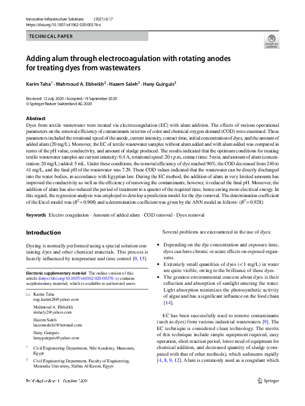 (PDF) Adding alum through electrocoagulation with rotating anodes for ...
