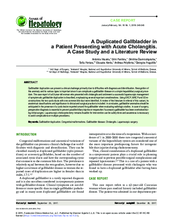 (PDF) A Duplicated Gallbladder in a Patient Presenting with Acute ...