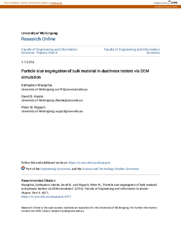 (PDF) Particle size segregation of bulk material in dustiness testers ...
