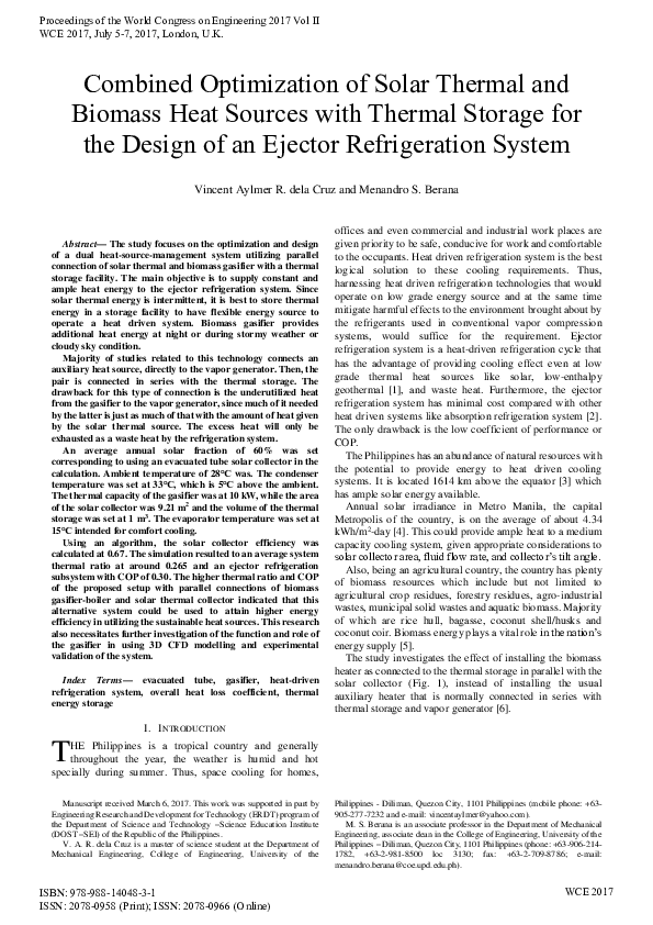 (PDF) Combined Optimization of Solar Thermal and Biomass Heat Sources ...