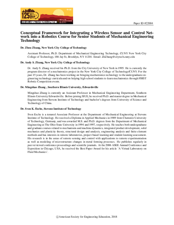(PDF) Conceptual Framework for Integrating a Wireless Sensor and Control Network into a Robotics ...