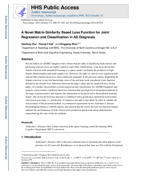 Pdf A Novel Matrix Similarity Based Loss Function For Joint