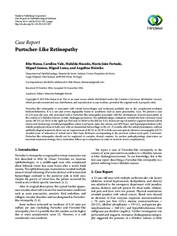 (PDF) Purtscher-like retinopathy
