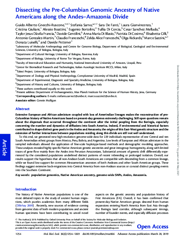 (PDF) Dissecting the Pre-Columbian Genomic Ancestry of Native Americans ...