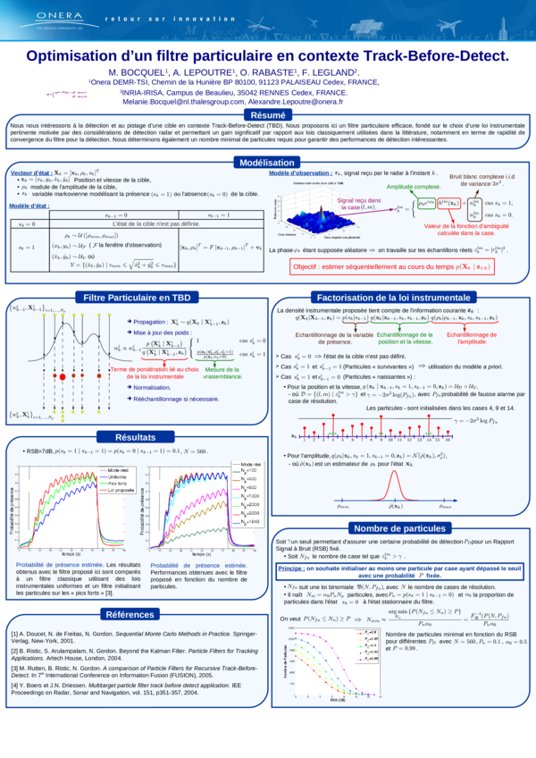 (PDF) Optimisation d'un filtre particulaire en contexte track-before-detect