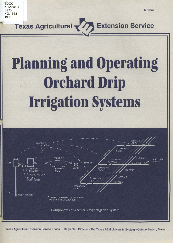 (PDF) Planning and Operationg Orchard Drip Irrigation Systems | Guy ...