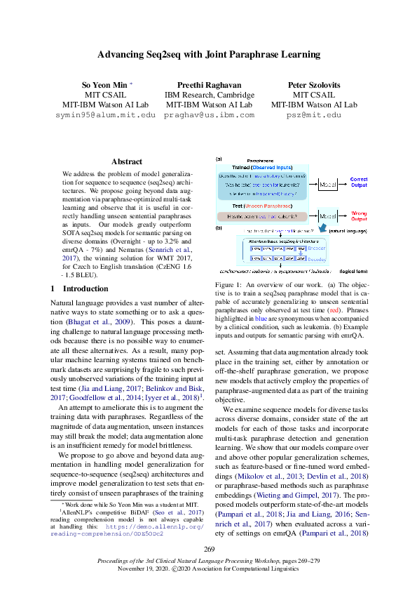 (PDF) Advancing Seq2seq with Joint Paraphrase Learning