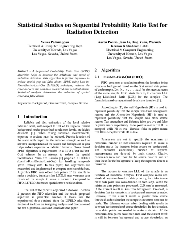 (PDF) Statistical Studies on Sequential Probability Ratio Test for ...