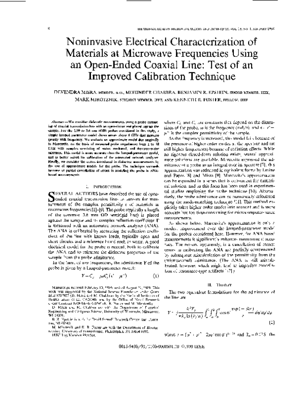 (PDF) Noninvasive electrical characterization of materials at microwave frequencies using an ...