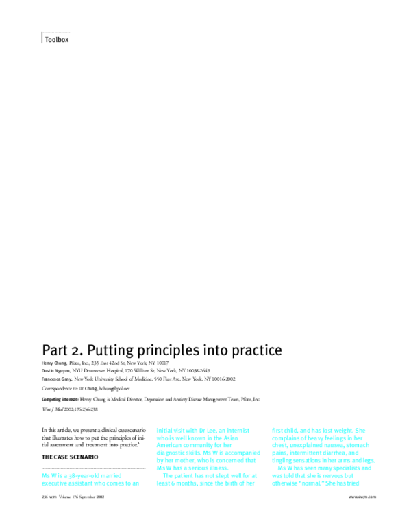 Pdf Part 2 Putting Principles Into Practice