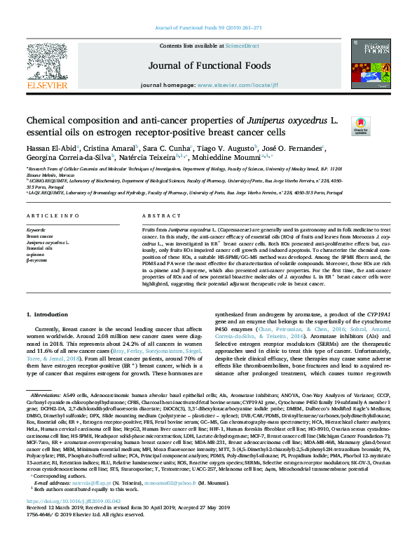 (PDF) Chemical composition and anti-cancer properties of Juniperus oxycedrus L. essential oils ...
