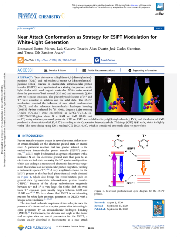 (PDF) Near Attack Conformation as Strategy for ESIPT Modulation for ...