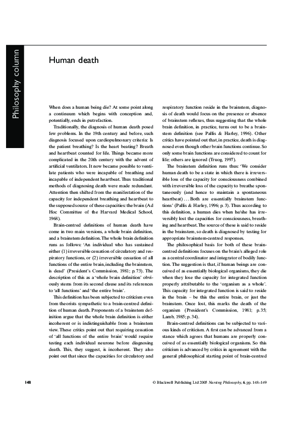 (PDF) Human death
