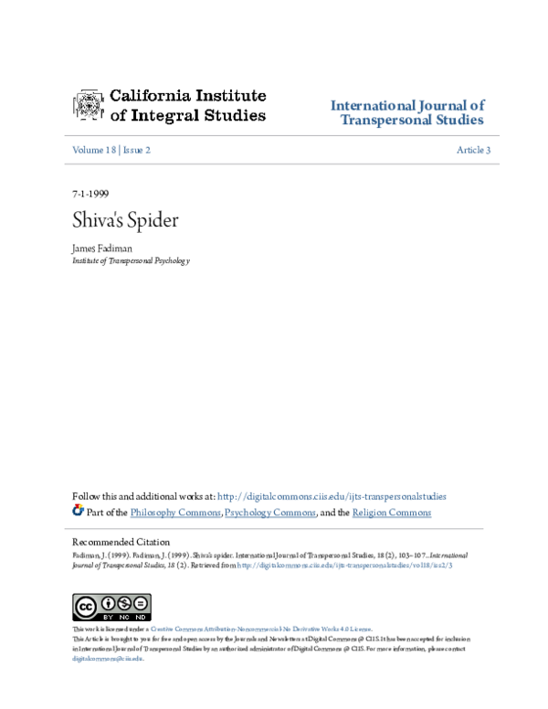 (PDF) Shiva\u27s Spider