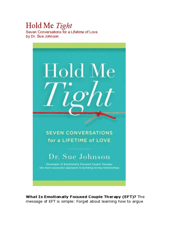 (PDF) Hold me tight: Seven conversations for a lifetime of love