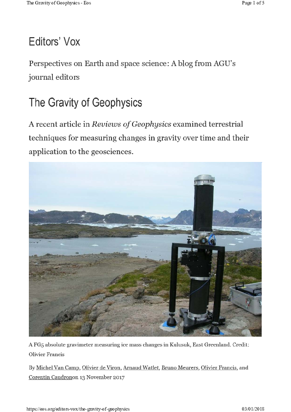 (PDF) The Gravity of Geophysics | Bruno Meurers - Academia.edu