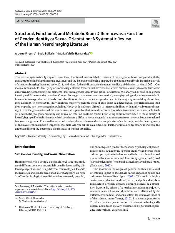 Pdf Structural Functional And Metabolic Brain Differences As A