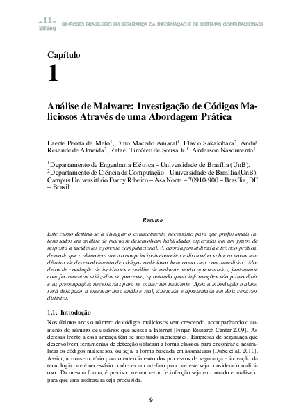 (PDF) Análise de Malware: Investigação de Códigos Maliciosos Através de ...