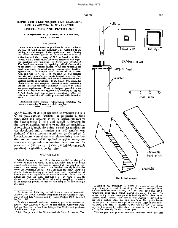 (PDF) Improved Technique for Marking and Sampling Band-Applied ...