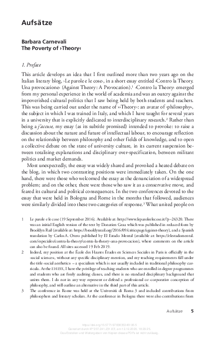 (PDF) The Poverty of ›Theory‹