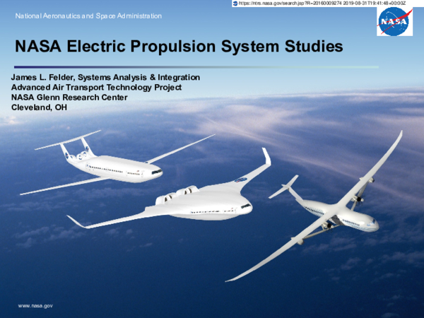 (PDF) NASA Electric Propulsion System Studies