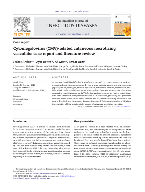 (PDF) Cytomegalovirus (CMV)-related cutaneous necrotizing vasculitis ...