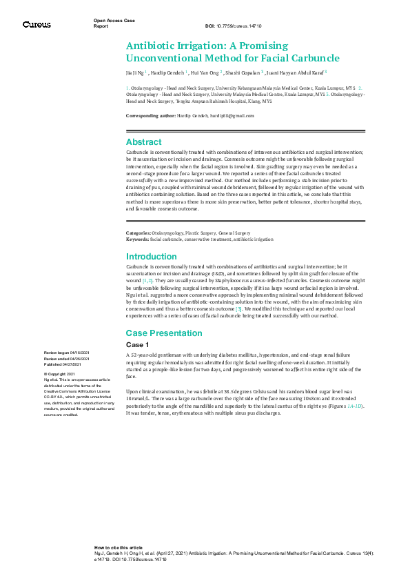 (PDF) Antibiotic Irrigation: A Promising Unconventional Method for ...