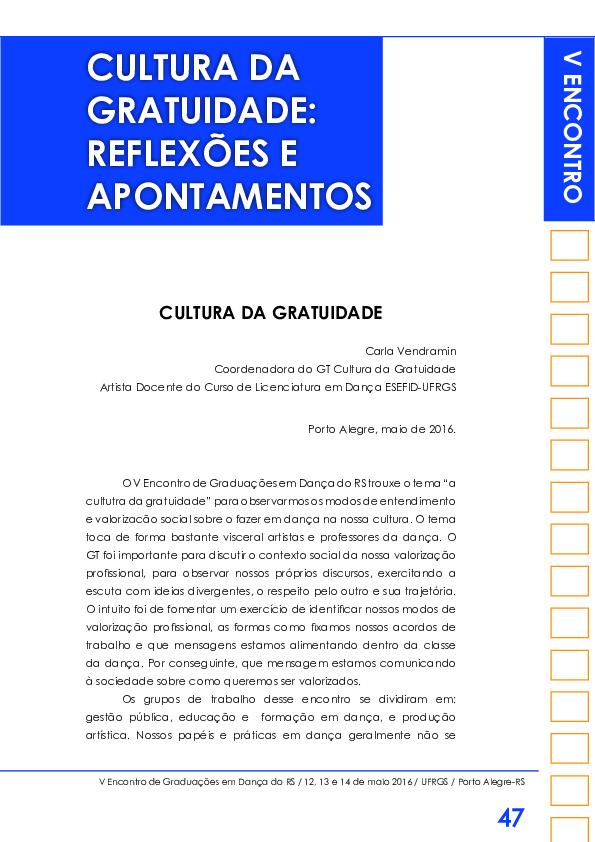 (PDF) Cultura da gratuidade