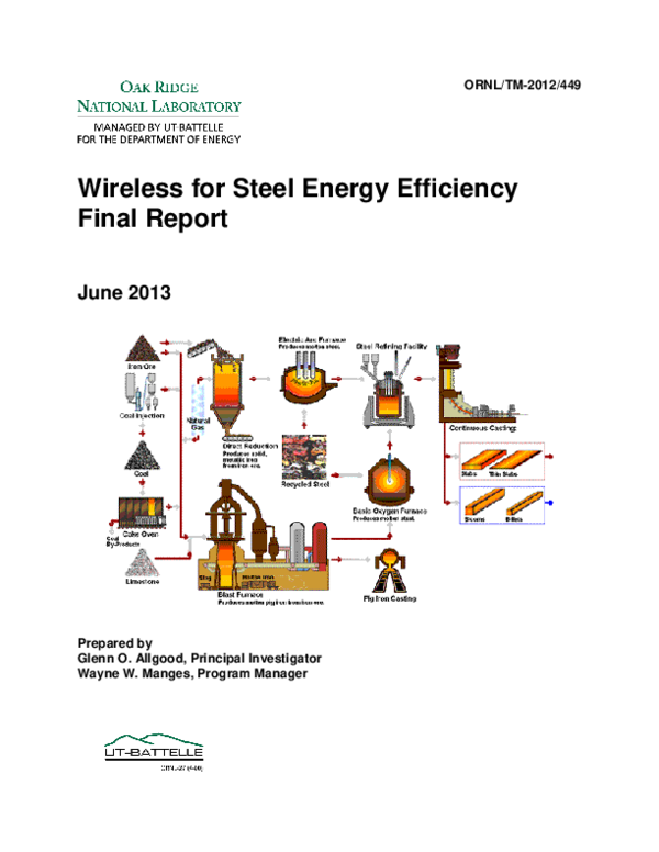 (PDF) Wireless for Steel Energy Efficiency Final Report
