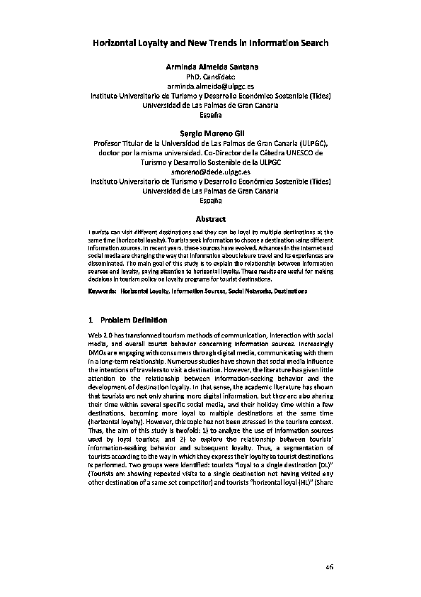(PDF) Horizontal loyalty and new trends in information search
