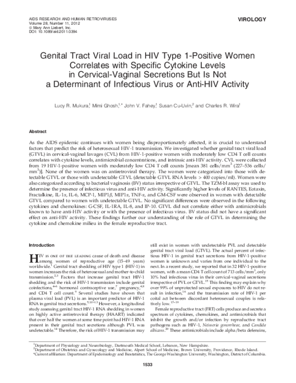 (PDF) The impact of pregnancy on anti-HIV activity of cervicovaginal ...